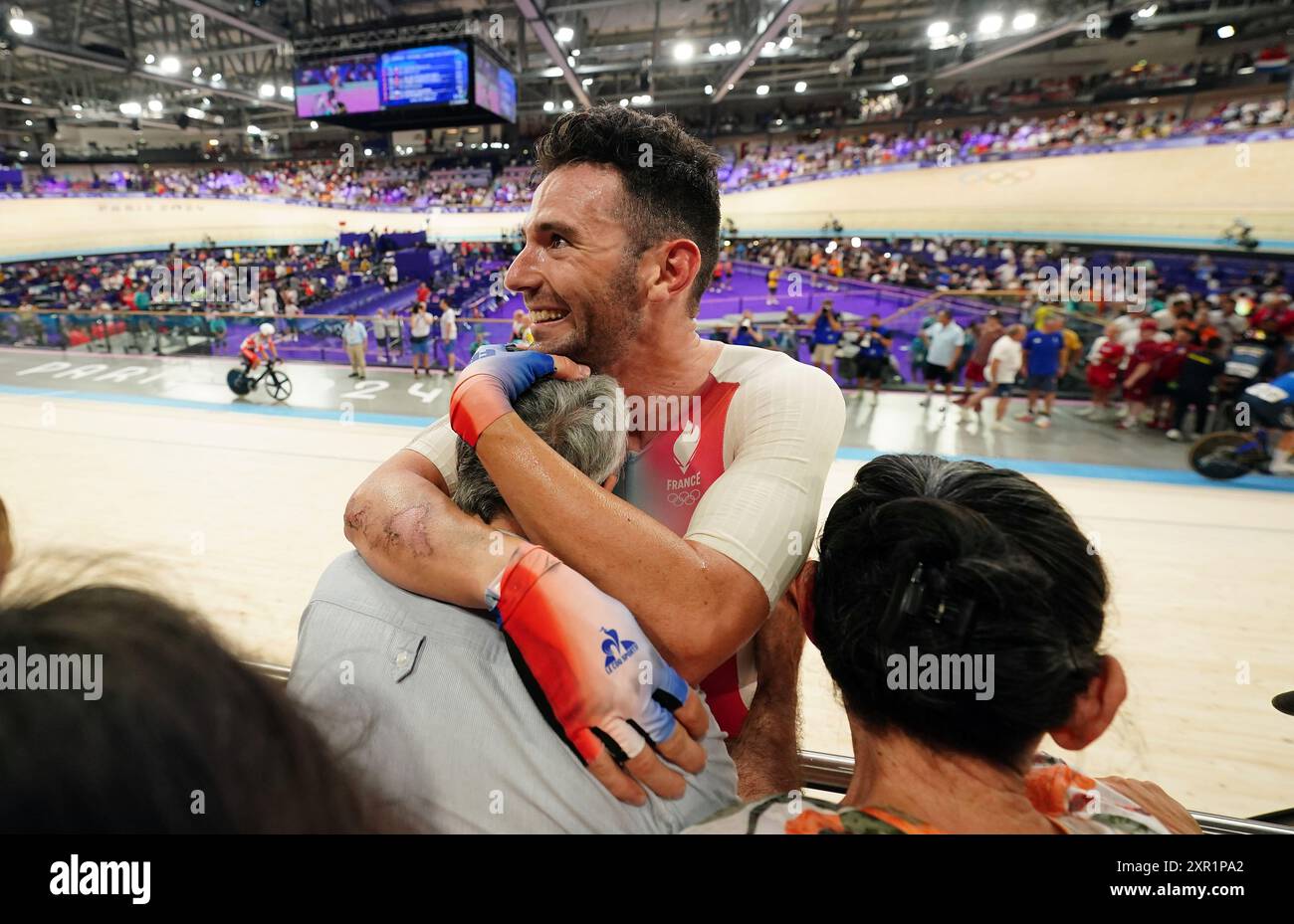 France's Benjamin Thomas celebrates winning the Men's Omnium after the ...