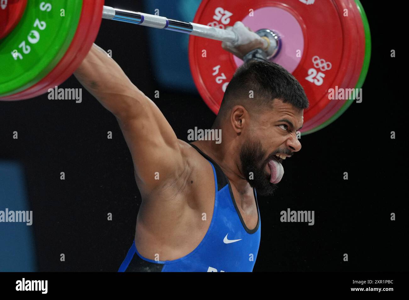 Bozhidar Dimitrov Andreev of Bulgaria competes during the men's 73kg ...