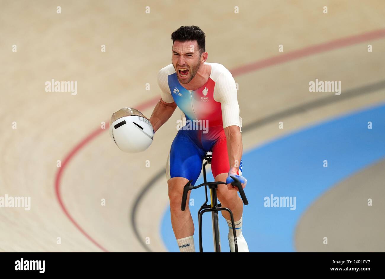 France's Benjamin Thomas celebrates winning the Men's Omnium after the ...