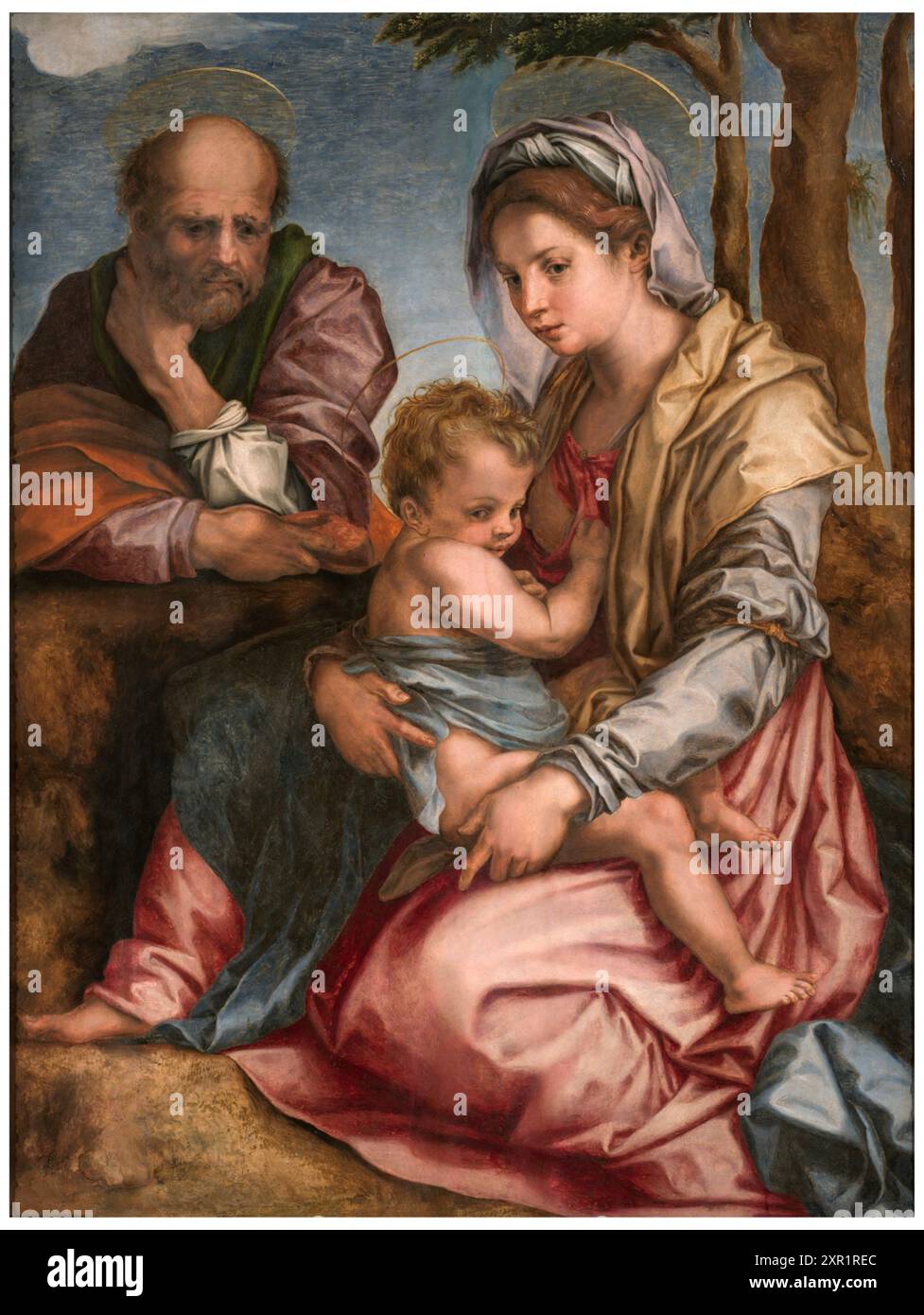 The Holy Family - painting by Andrea del Sarto in the Museo del Prado ...
