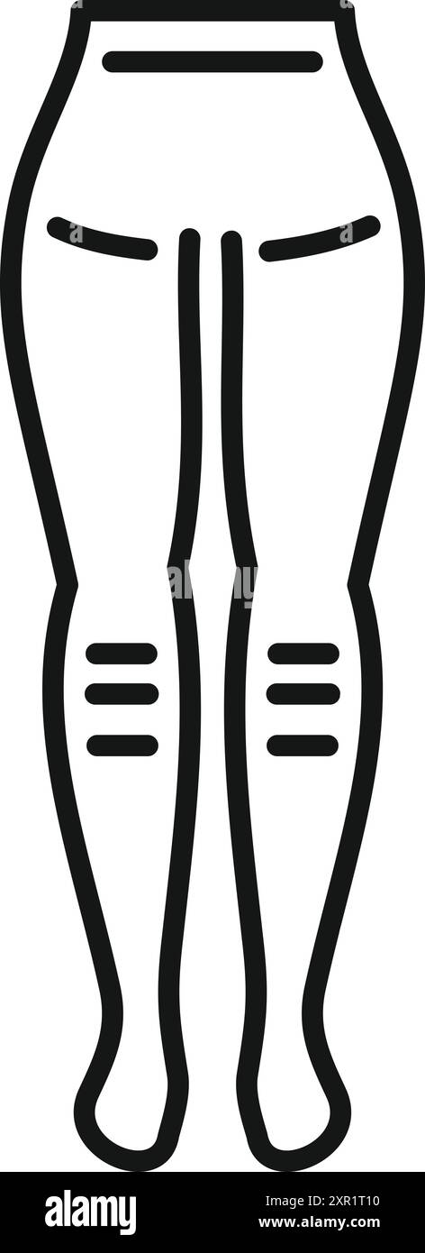 Line icon of compression stockings helping to prevent blood clots Stock ...