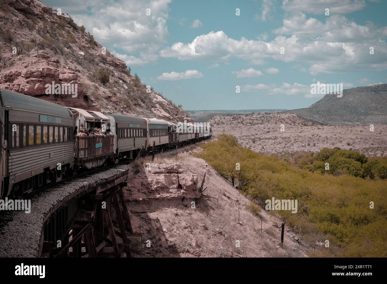Clarkdale, Arizona, USA - May 16, 2024: Tourist train traverses Verde ...