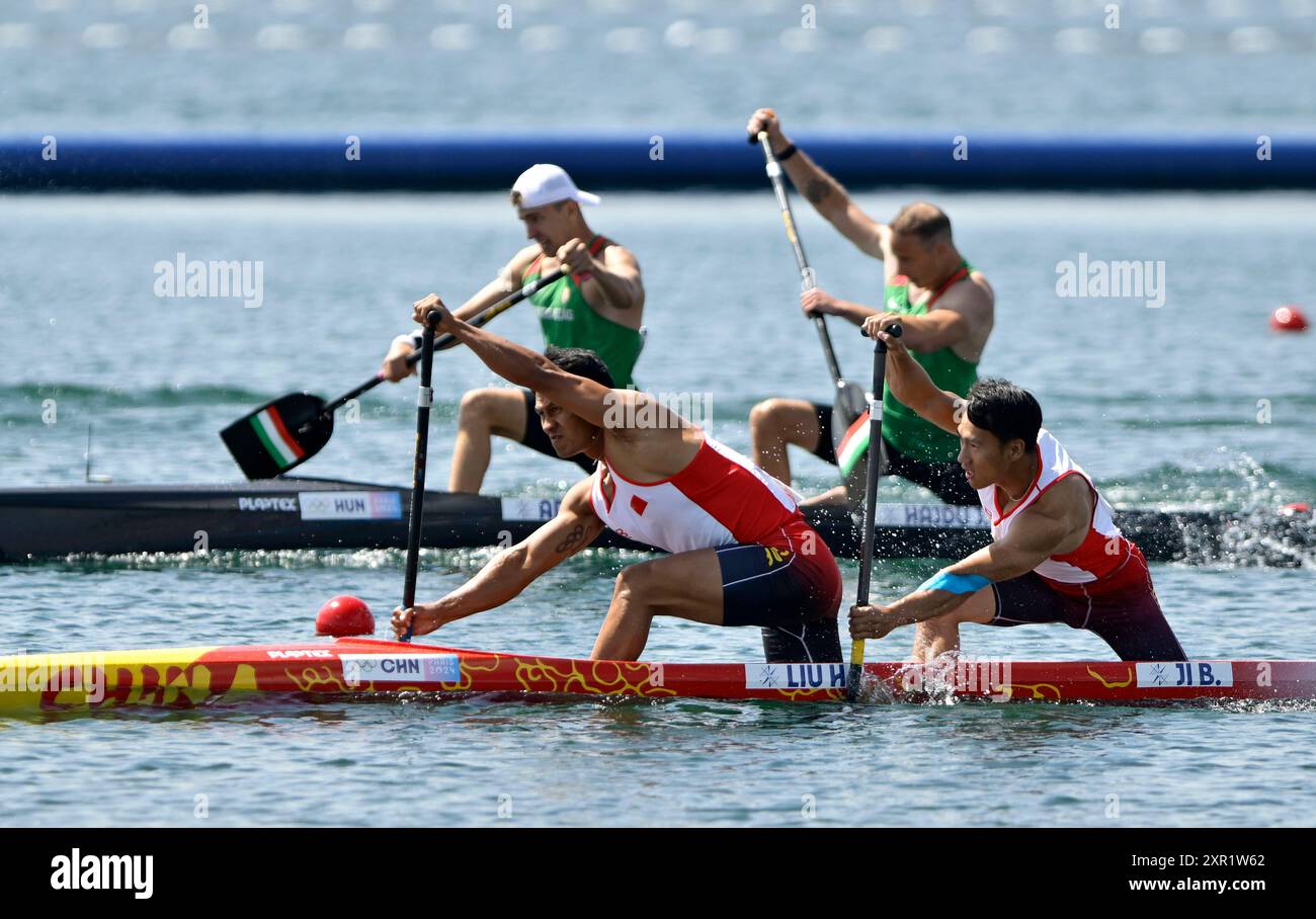 Paris, France. 08th Aug, 2024. Paris 2024 Olympic Games. Canoe Sprint ...