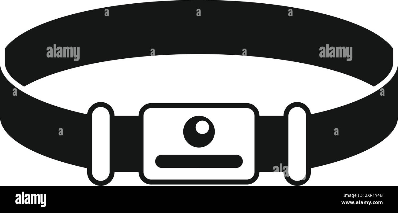 Smart belt with sensor icon in simple style isolated on white ...
