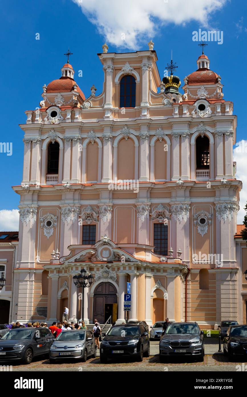 Vilnius, Lithuania. June 28, 2024. The Baroque Church of St. Casimir ...