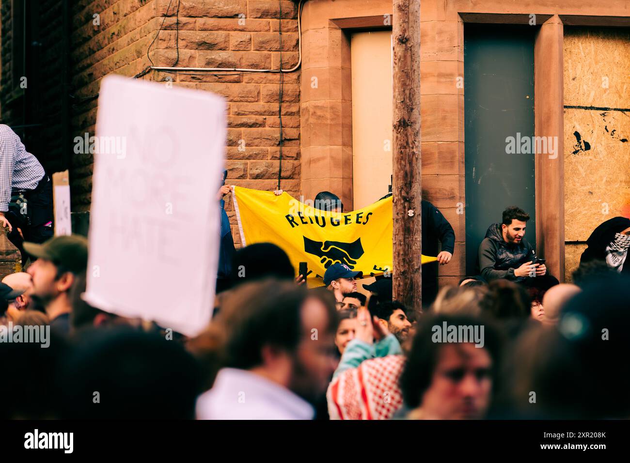 Peaceful Anti Racist March to protect Asylum Link in Liverpool on the 7 ...