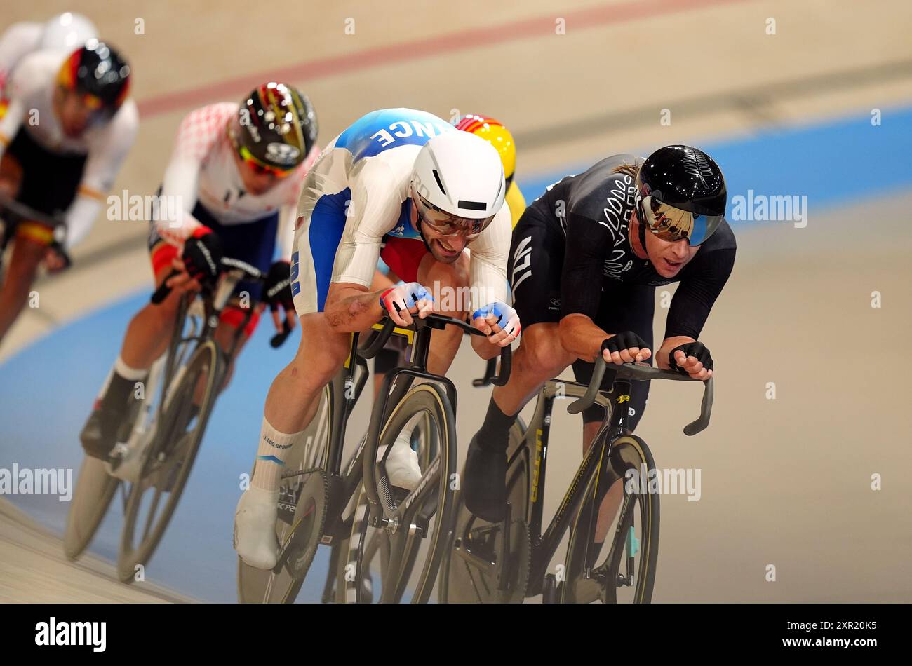 France's Benjamin Thomas during the Men's Omnium, Points Race at the ...