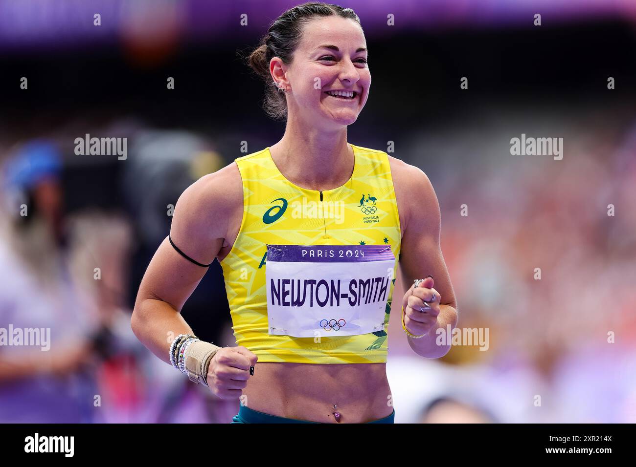 Paris, France, 8 August, 2024. Camryn Newton-Smith of Australia reacts during the Women’s ...