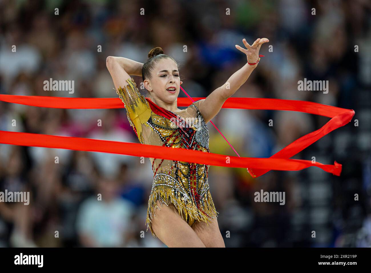 Paris, France. 08th August 2024. Olympic Games, rhythmic gymnastics ...