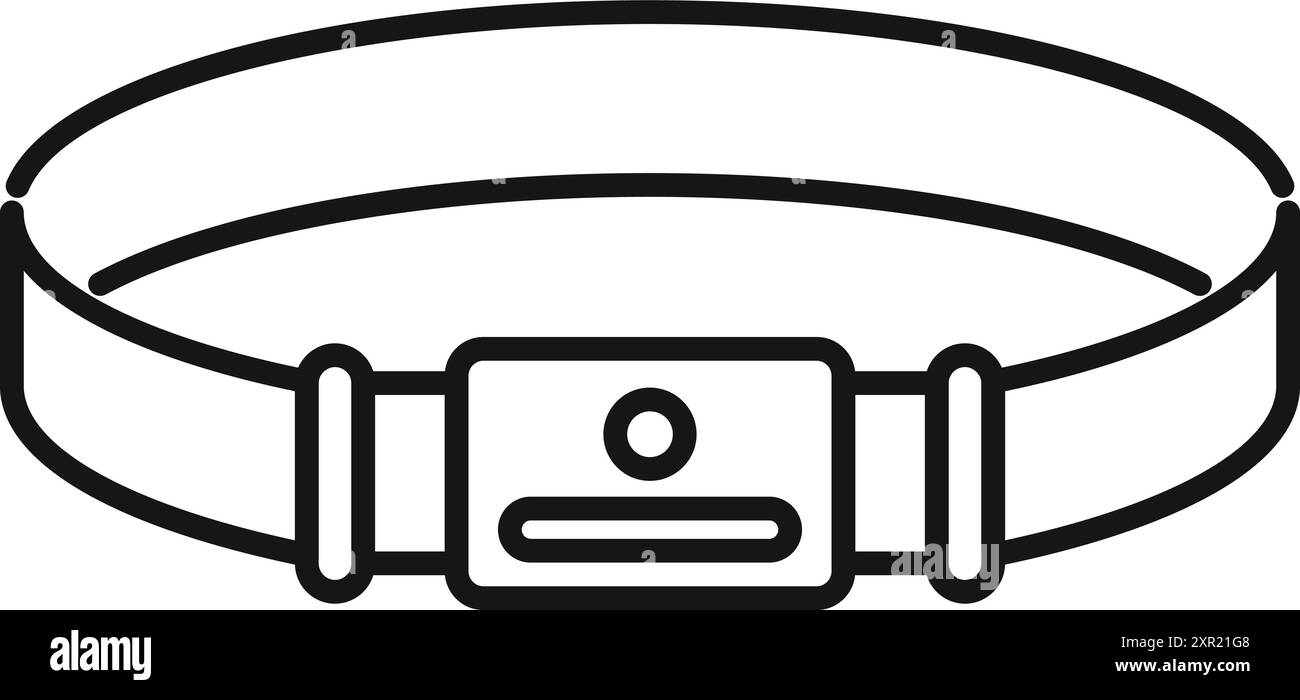 Smart belt buckle showing futuristic technology for fastening clothes ...