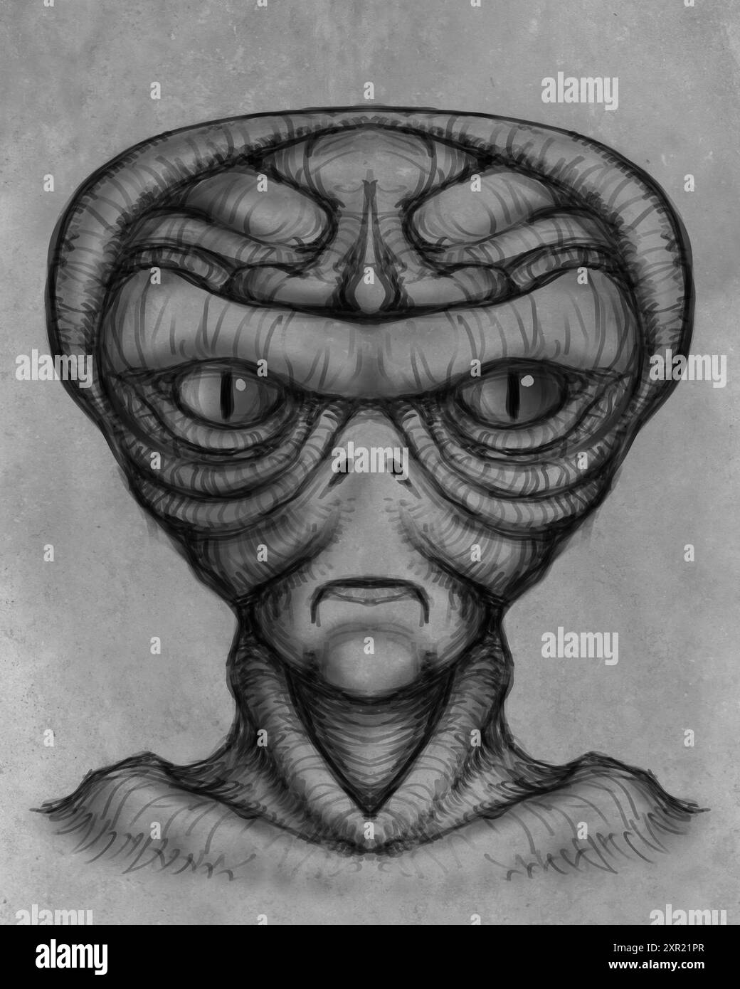 Alien creature - digital painting Stock Photo - Alamy