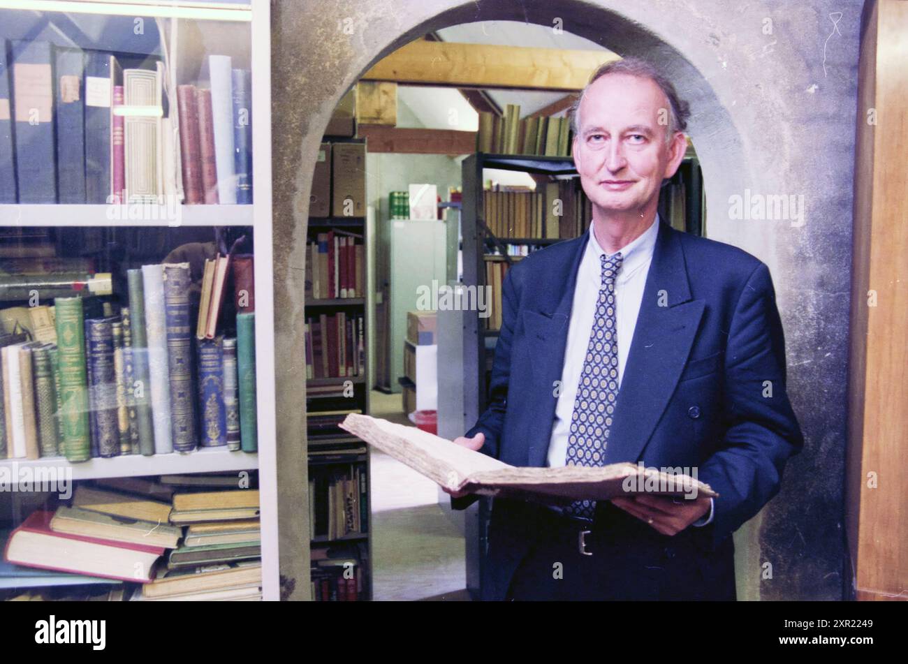 Hans Krol, library, Heemstede, Heemstede, The Netherlands, 25-06-2000 ...
