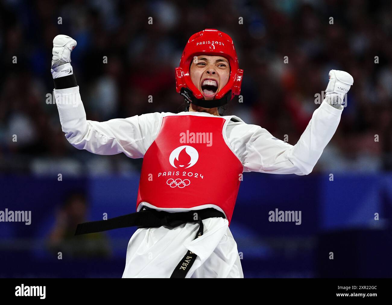 Canada's Skylar Park (left) following her Women's Taekwondo -57kg ...