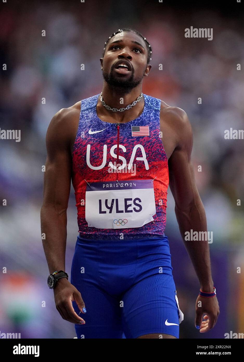 USA's Noah Lyles after finishing third in the Men's 200m Final at the ...