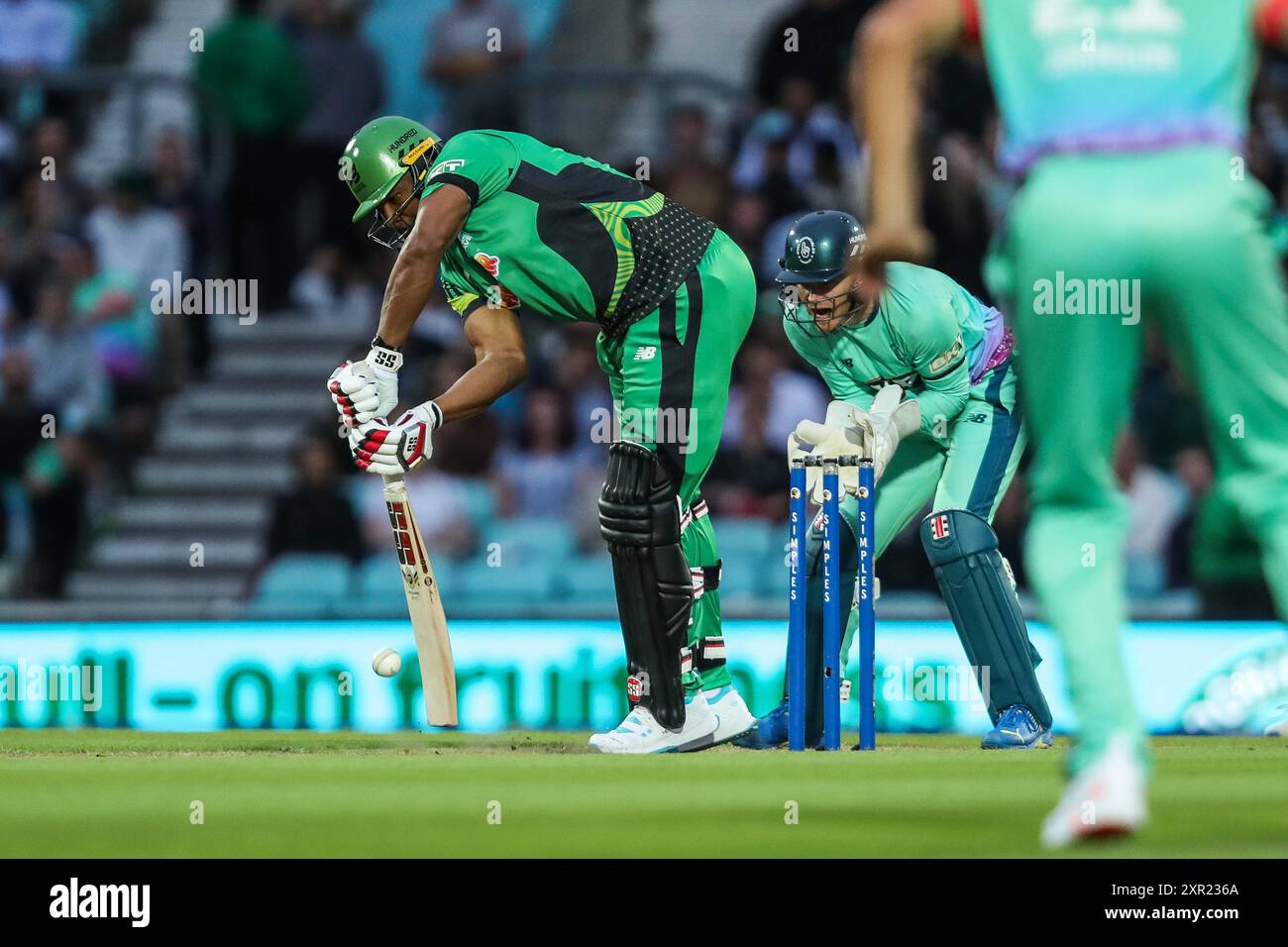 Kieron Pollard of Southern Brave bats during the The Hundred match Oval ...