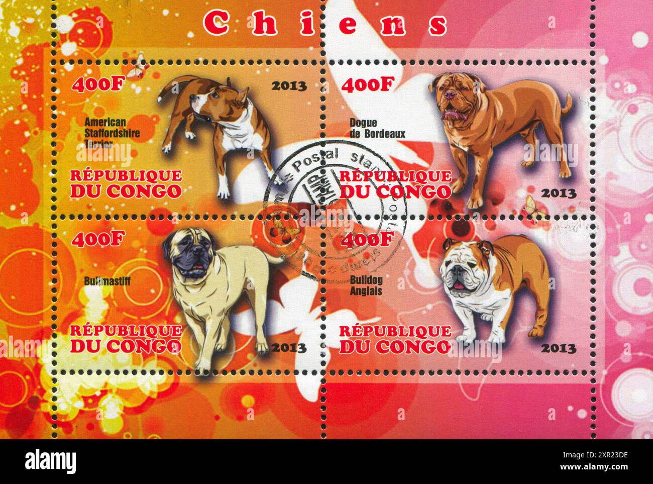 CONGO - CIRCA 2013: stamp printed by Congo, shows dog, circa 2013 Stock ...