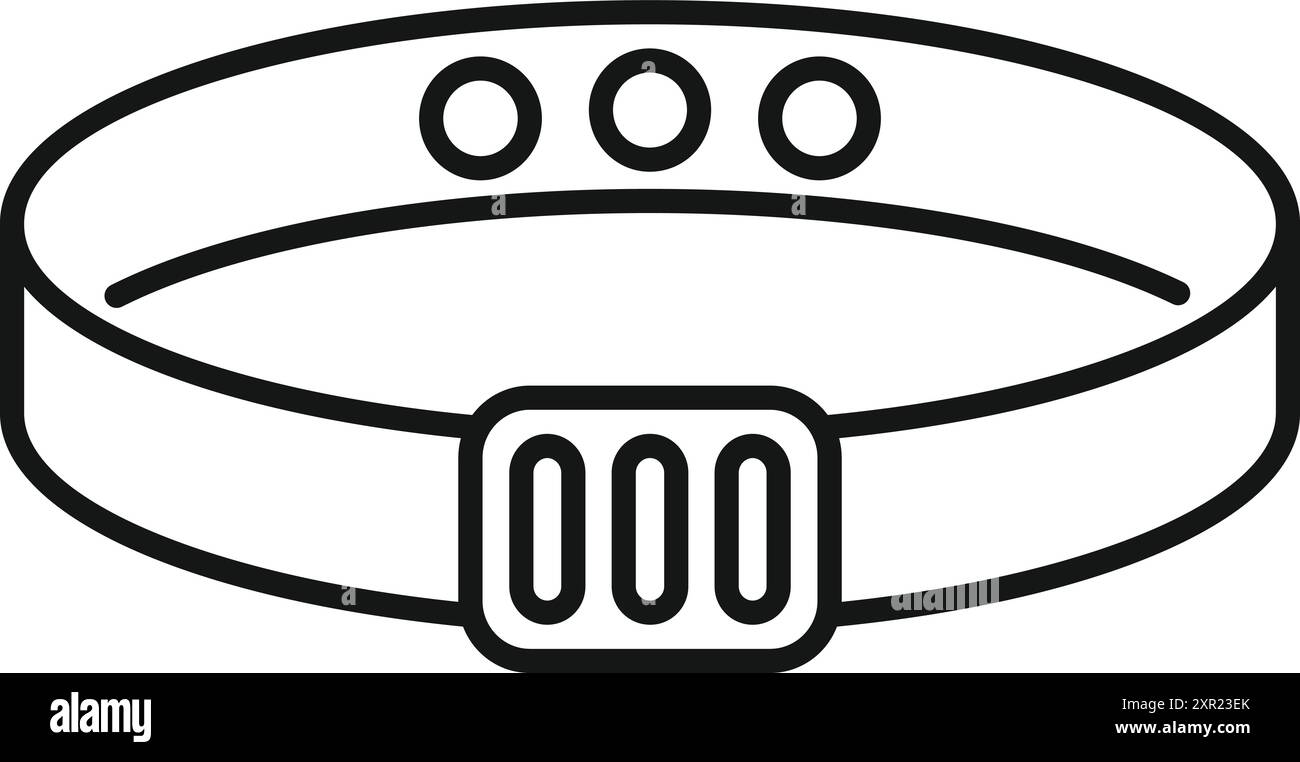 Line drawing of a fitness tracker bracelet, measuring steps and heart ...