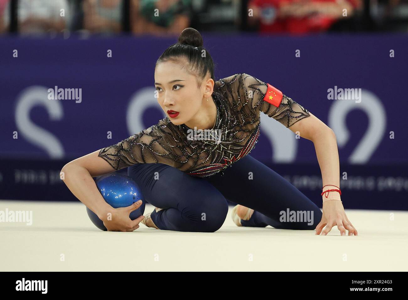 Paris, France. 8th Aug, 2024. Wang Zilu of China competes during the ...