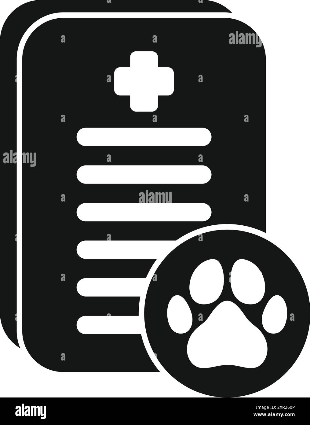 This simple icon features a paw print, representing the concept of ...