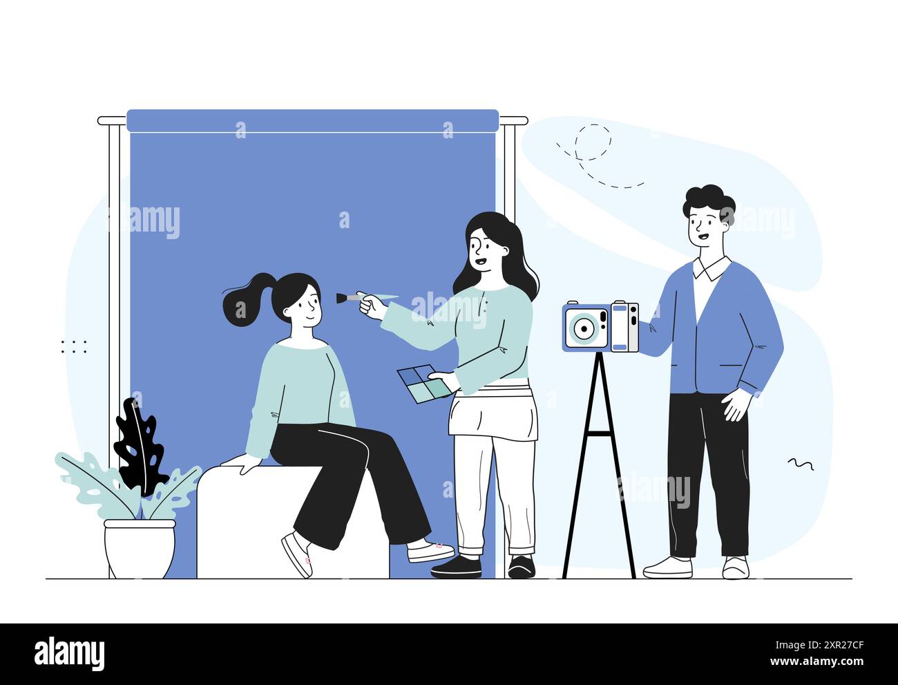 Woman photoshoot Stock Vector Images - Alamy