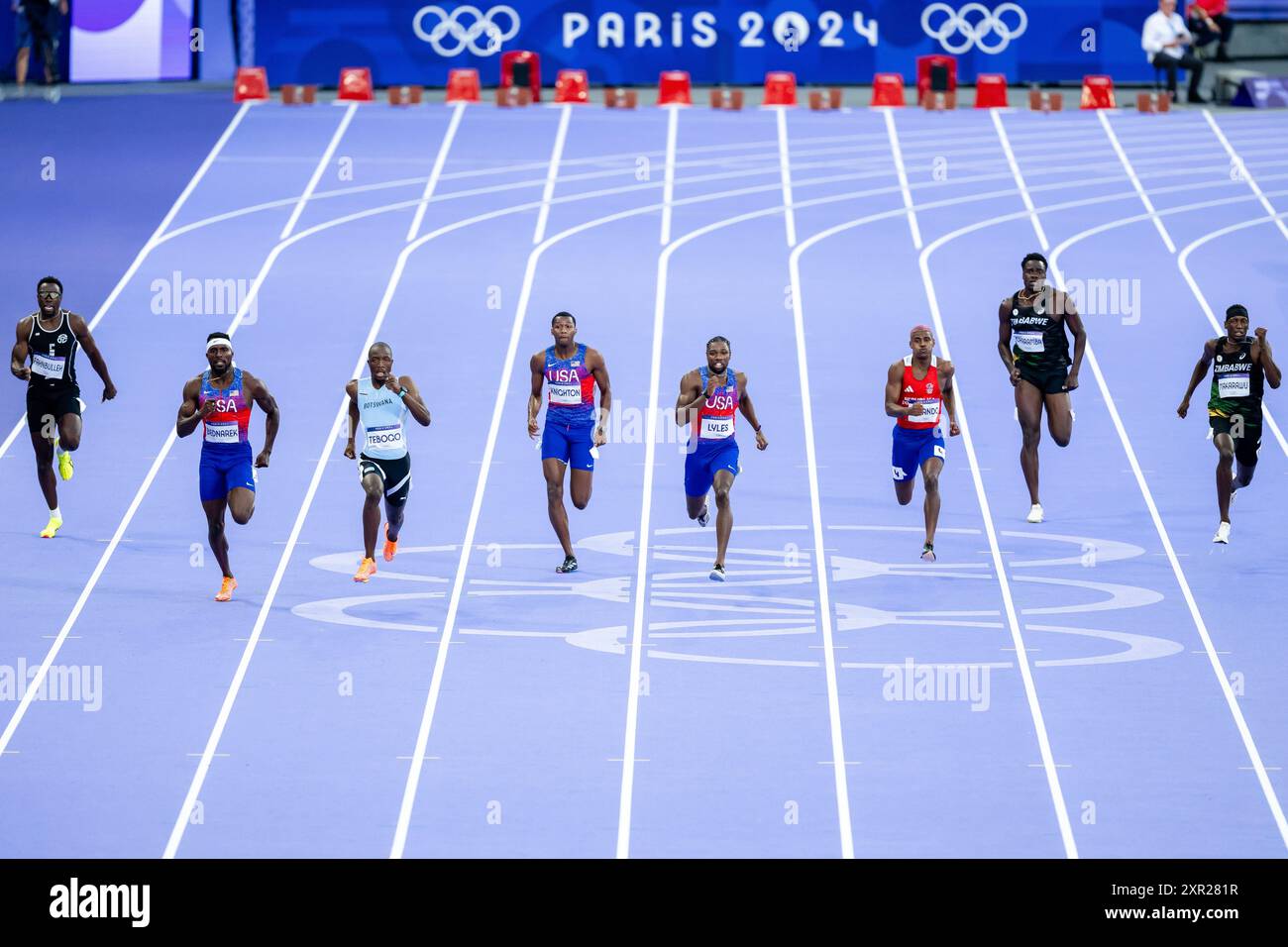 240808 Letsile Tebogo of Botswana, Noah Lyles of USA, Erriyon Knighton ...