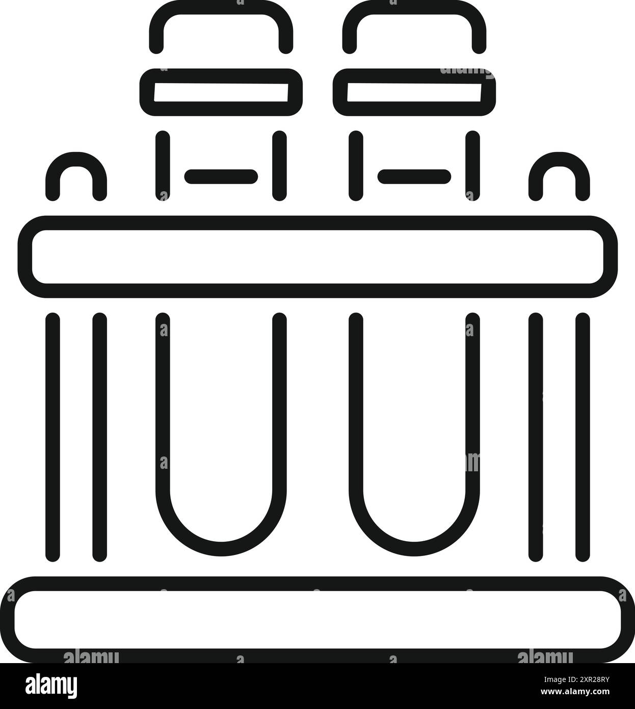 Simple outline of a powerful electric transformer delivering reliable ...
