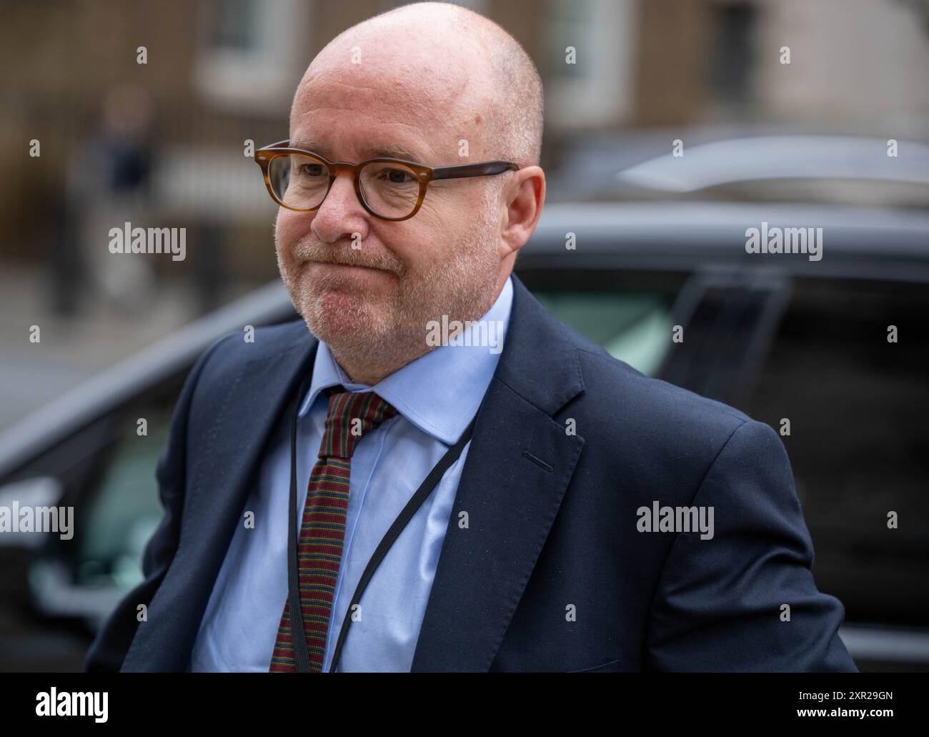 London, UK. 8th Aug, 2024. COBRA meeting attendees arrive at the ...