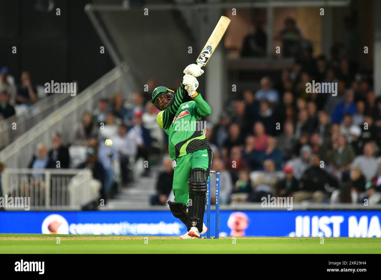 London, England. 8th Aug 2024. Jofra Archer bats during The Hundred ...