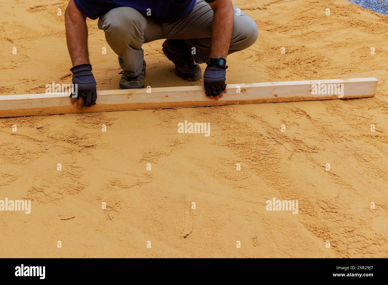 Leveling sand base is required before installation of newly installed ...