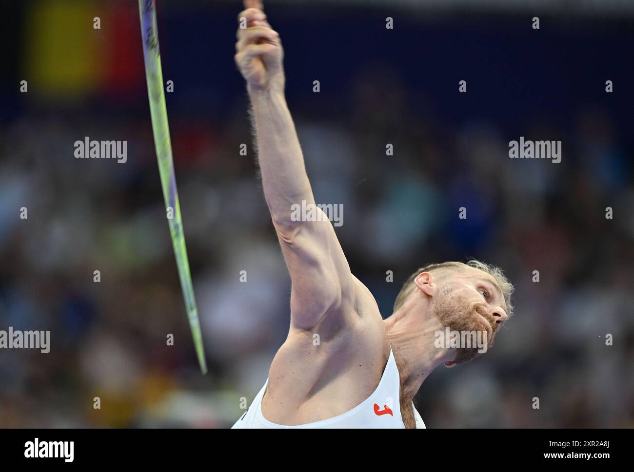 Paris, France. 8th Aug, 2024. Jakub Vadlejch of Czech Republic competes ...