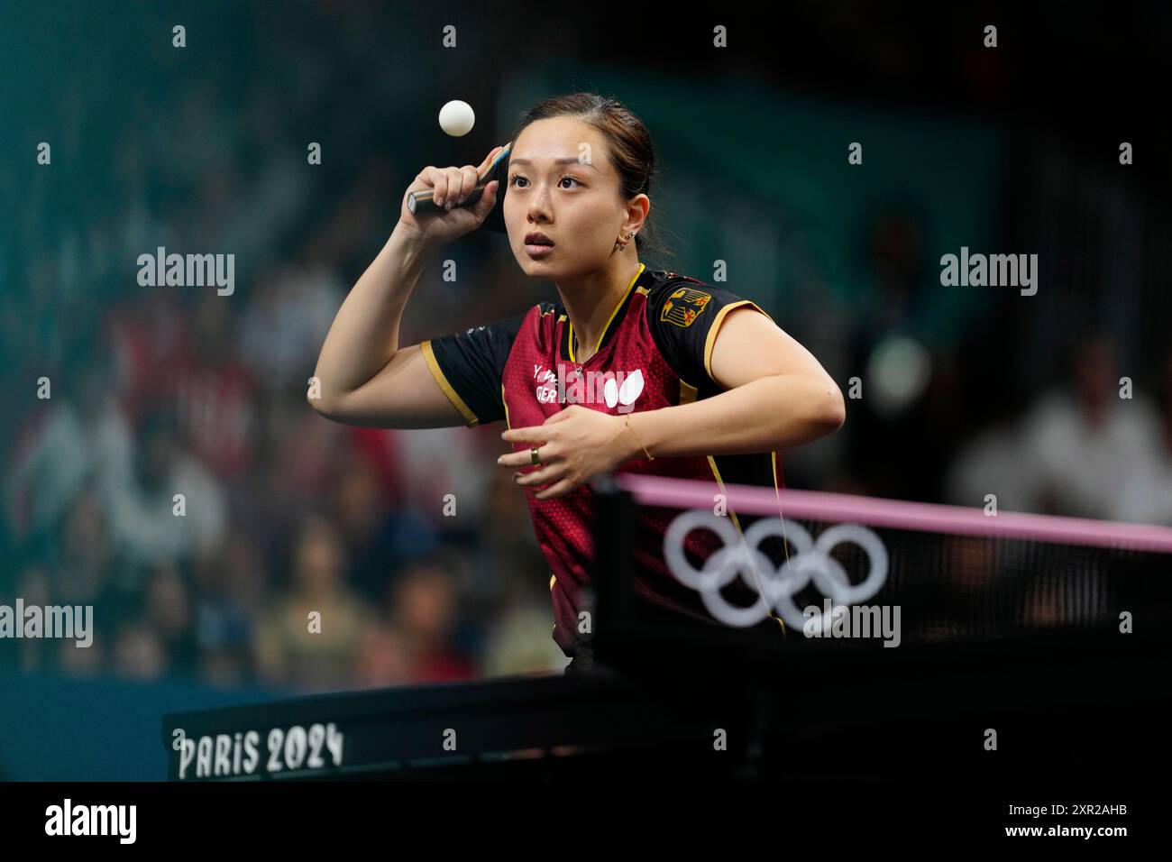 Germany's Yuan Wan plays against Japan's Miu Hirano during the women's ...