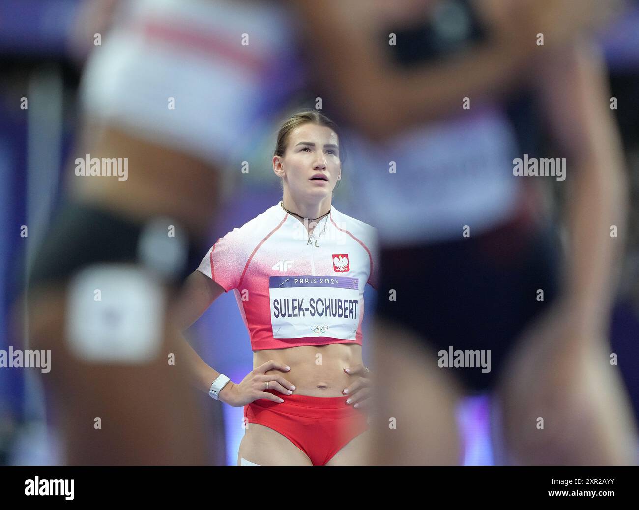 Paris, France. 8th Aug, 2024. Adrianna Sulek-Schubert of Poland reacts ...