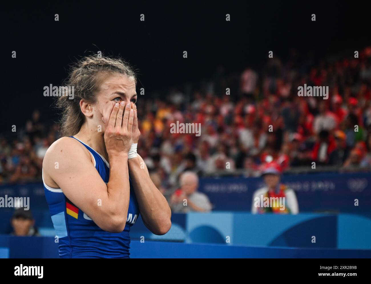 08 August 2024, France, Paris: Olympia, Paris 2024, wrestling, bronze ...