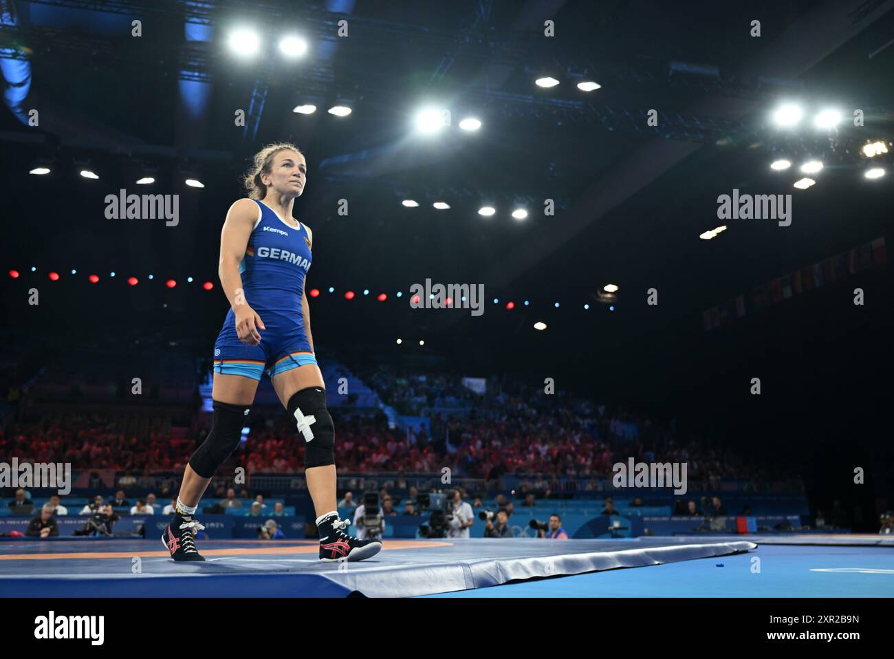 Paris, France. 08th Aug, 2024. Olympia, Paris 2024, wrestling, bronze ...