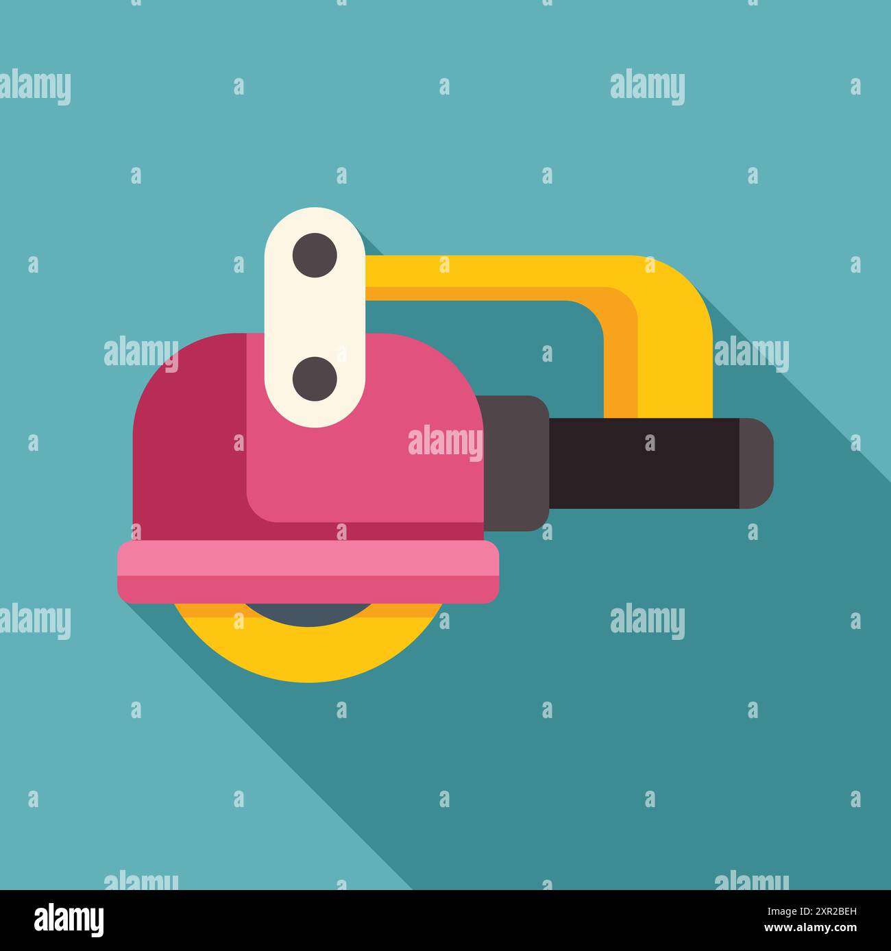 Angle grinder with a cutting disc, a tool for construction works ...