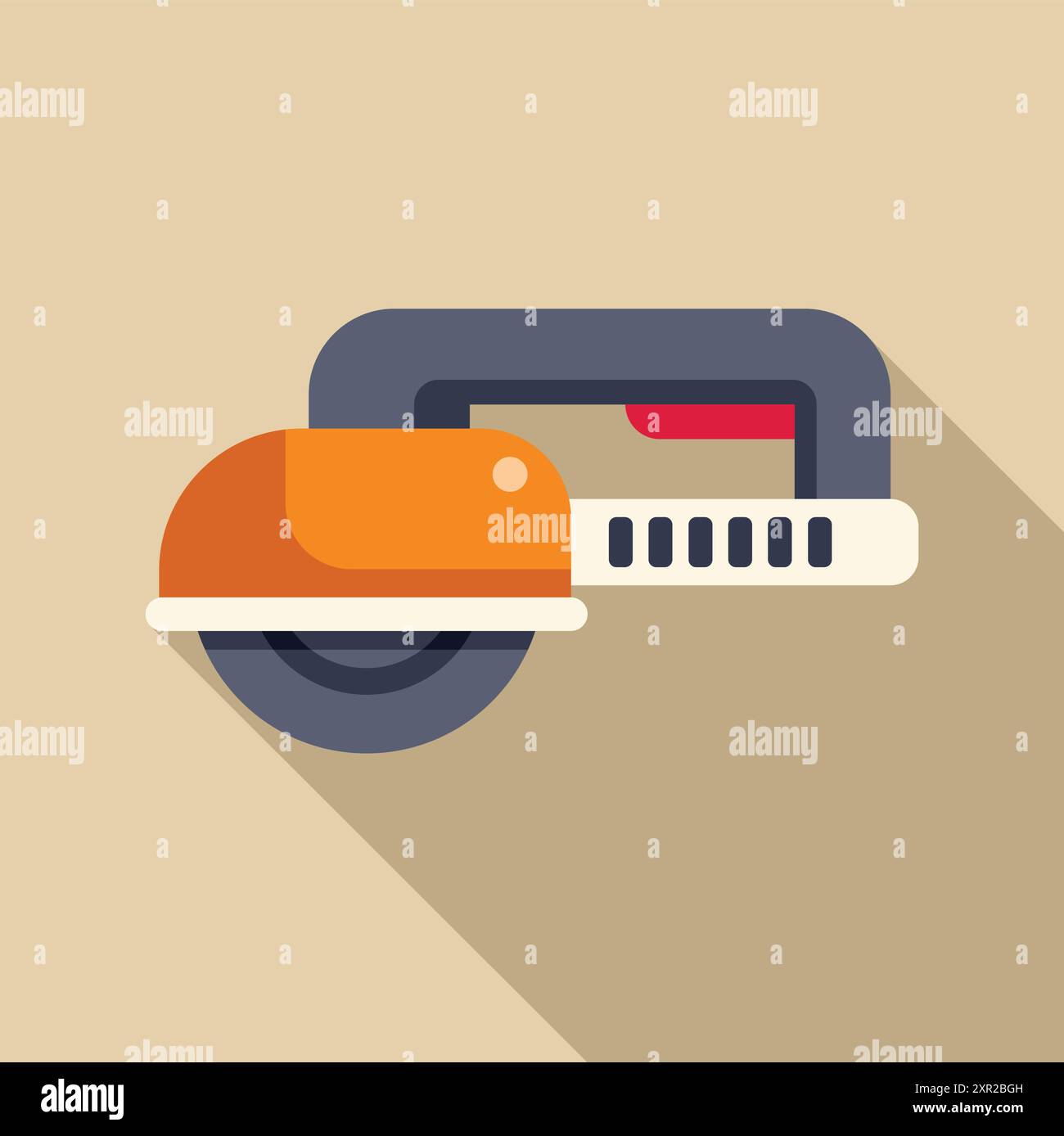 Worker using grinder machine cutting Stock Vector Images - Alamy