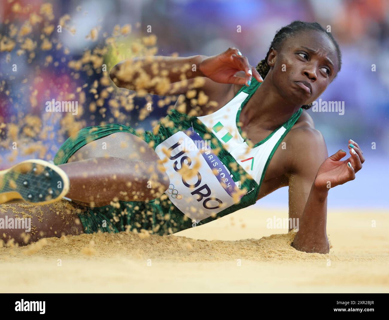 Paris, France. 8th Aug, 2024. Ruth Usoro of Nigeria competes during the ...
