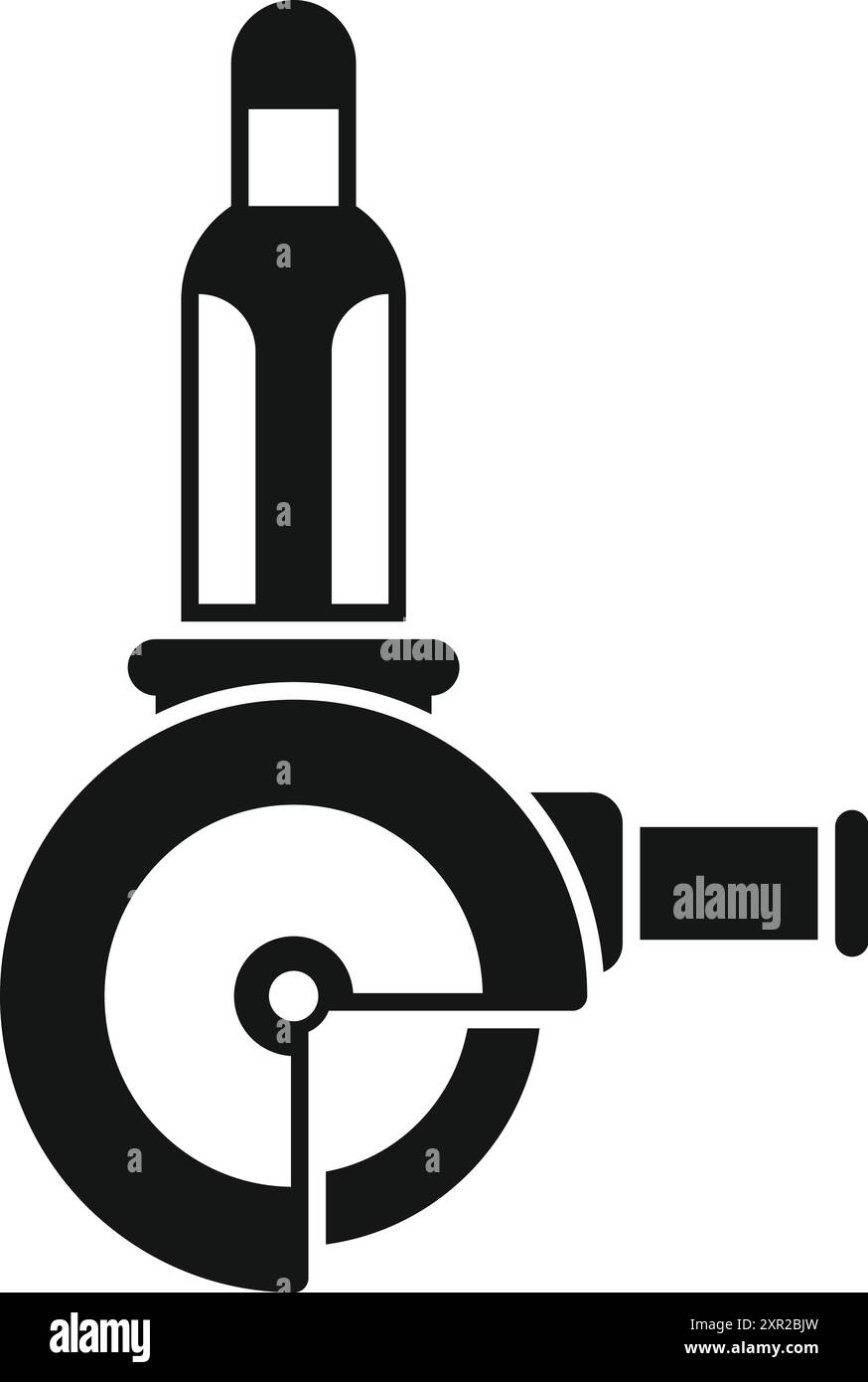 Simple icon of an angle grinder, a powerful tool for cutting and ...