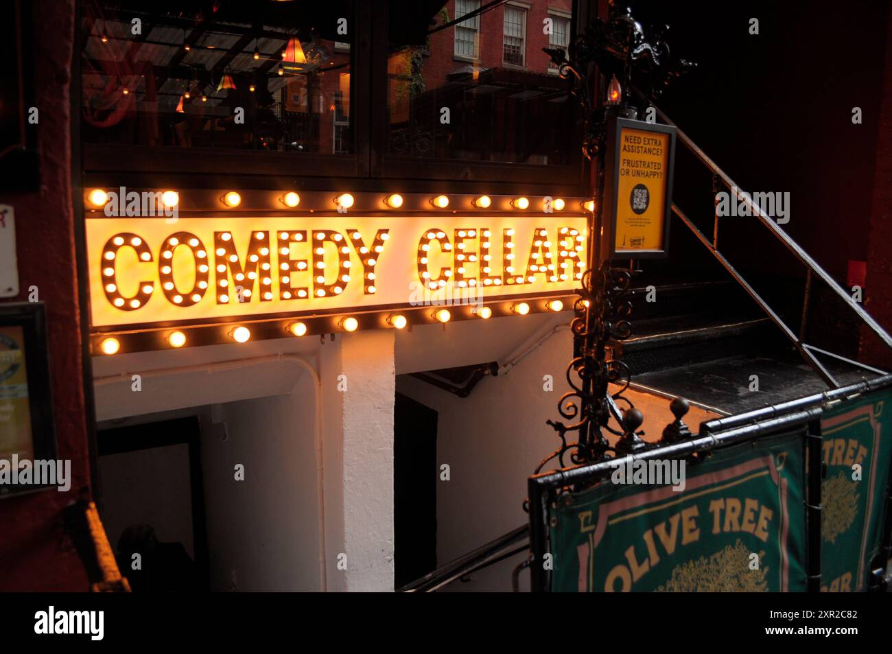 The Comedy Cellar comedy club is seen in Greenwich Village in downtown Manhattan, New York City ...