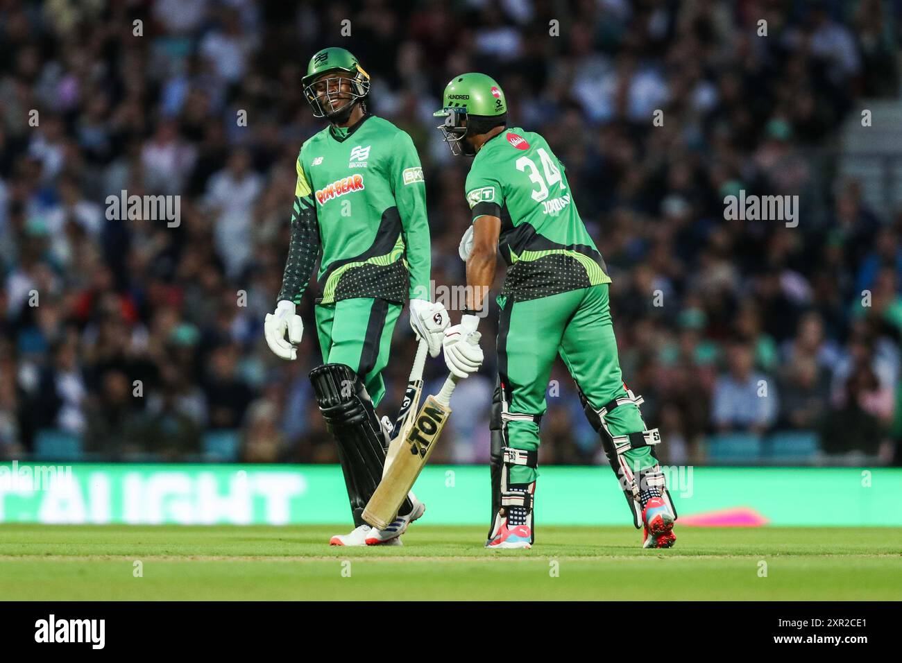 Jofra Archer of Southern Brave reacts following his dismissal during ...