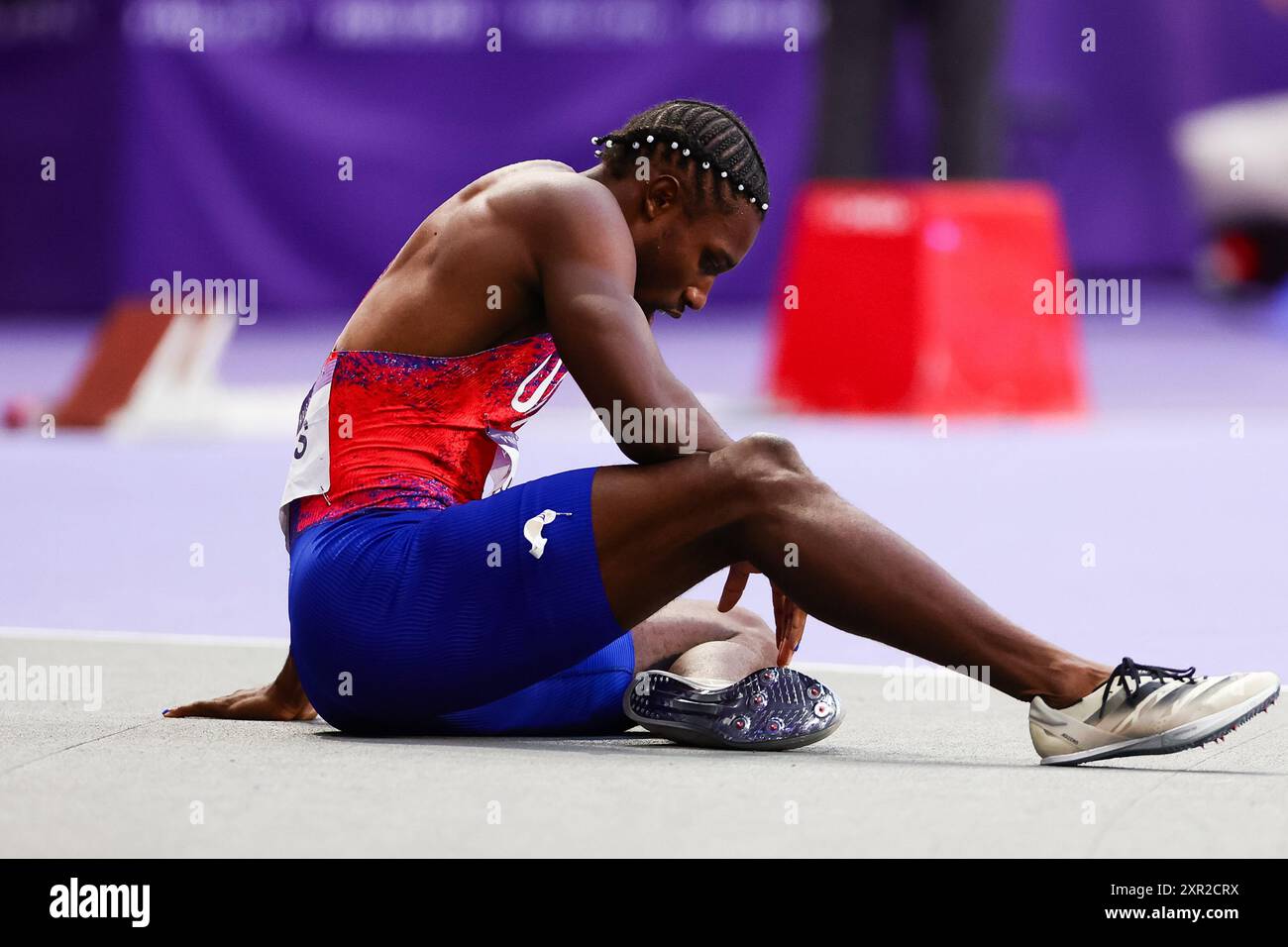 Paris, France, 8 August, 2024. Noah Lyles of USA disappointed after ...