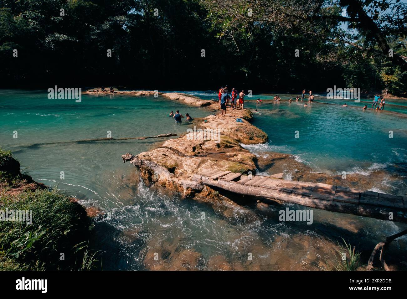 Panoramic view of Agua Azul waterfalls in Mexico - may 2 2024. High ...