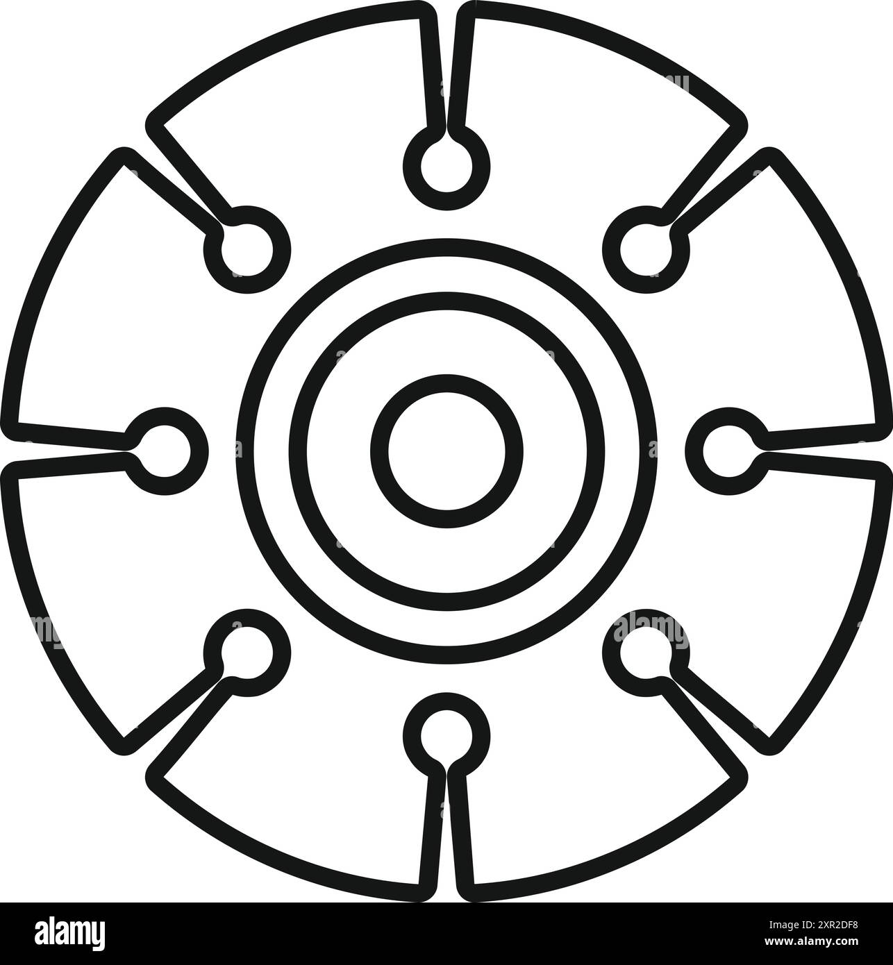 Diamond cutting disc with eight segments for angle grinder showing its ...