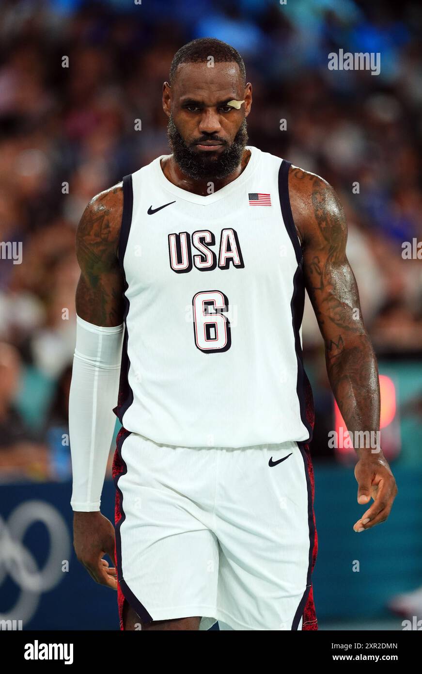 USA's Lebron James during the men's basketball semi final match at the ...