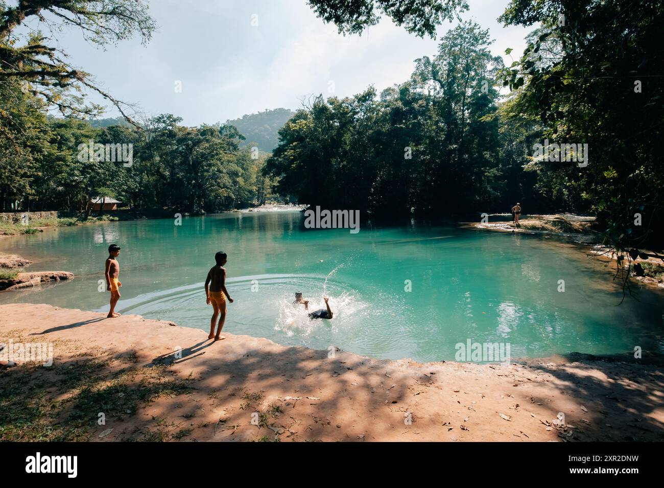 Panoramic view of Agua Azul waterfalls in Mexico - may 2 2024. High ...