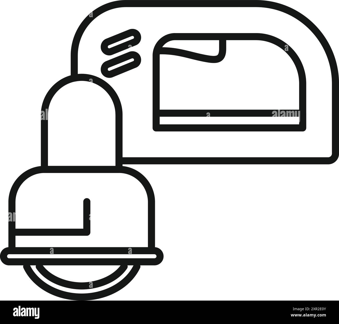 Electric hand planer smoothing a wooden plank with shavings flying off ...