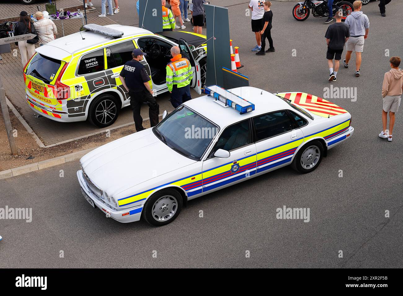 Overhead view of a classic Jaguar XJ6 Police Car at the Cops & Cars ...