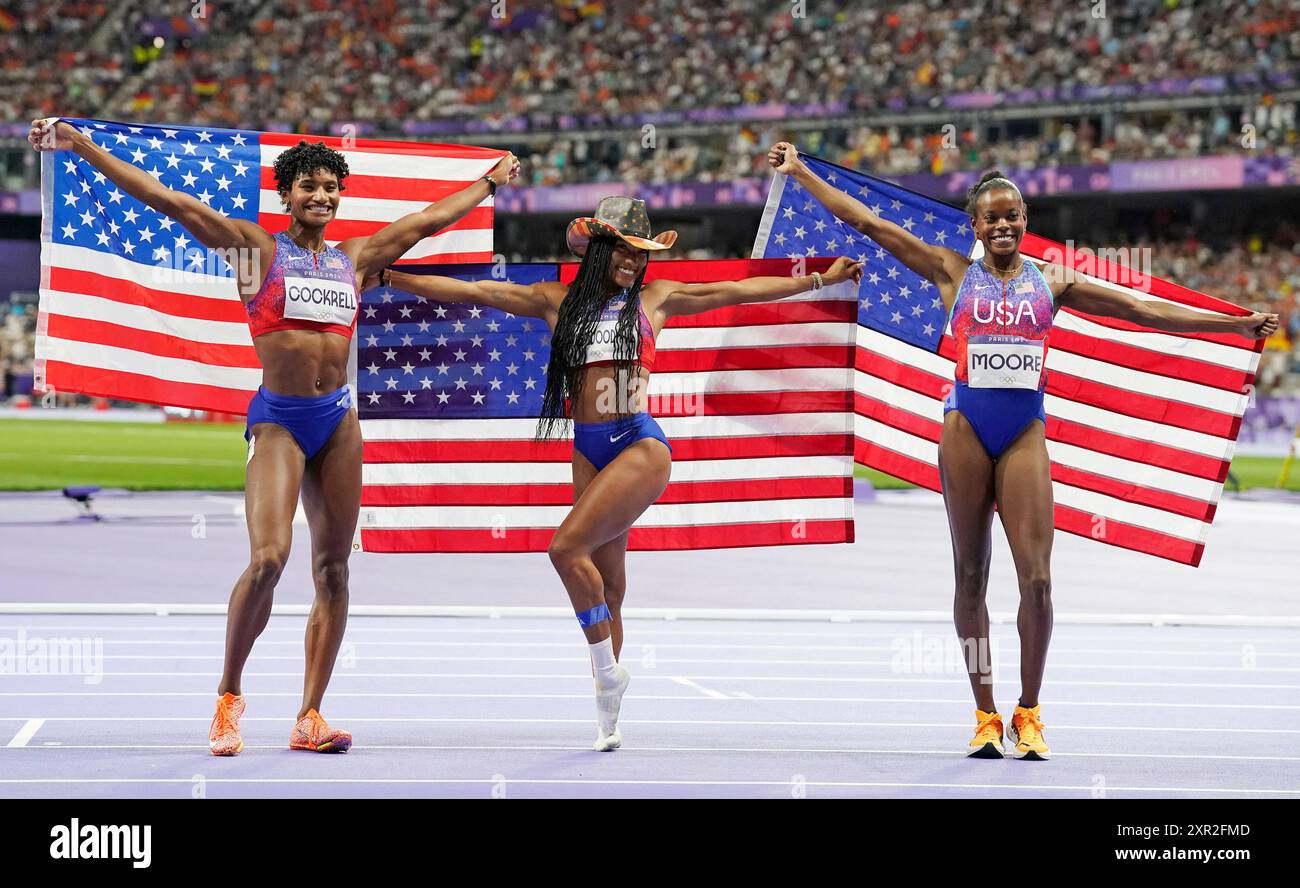 Paris, France. 08th Aug, 2024. Women's 400m hurdles silver medalist ...