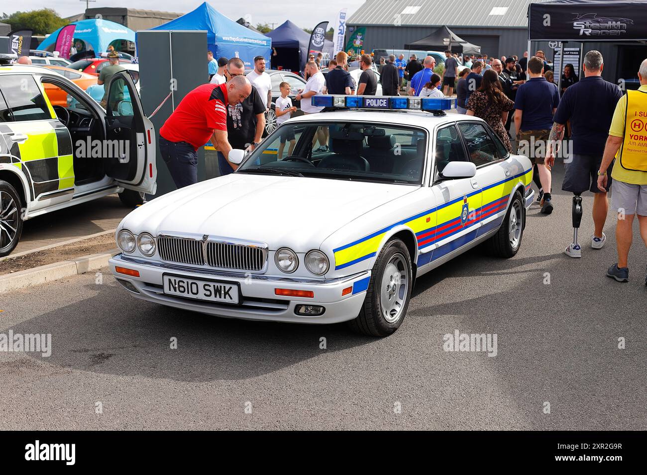 Jaguar XJ6 retro Police car on display at the Cops & Cars show at The ...