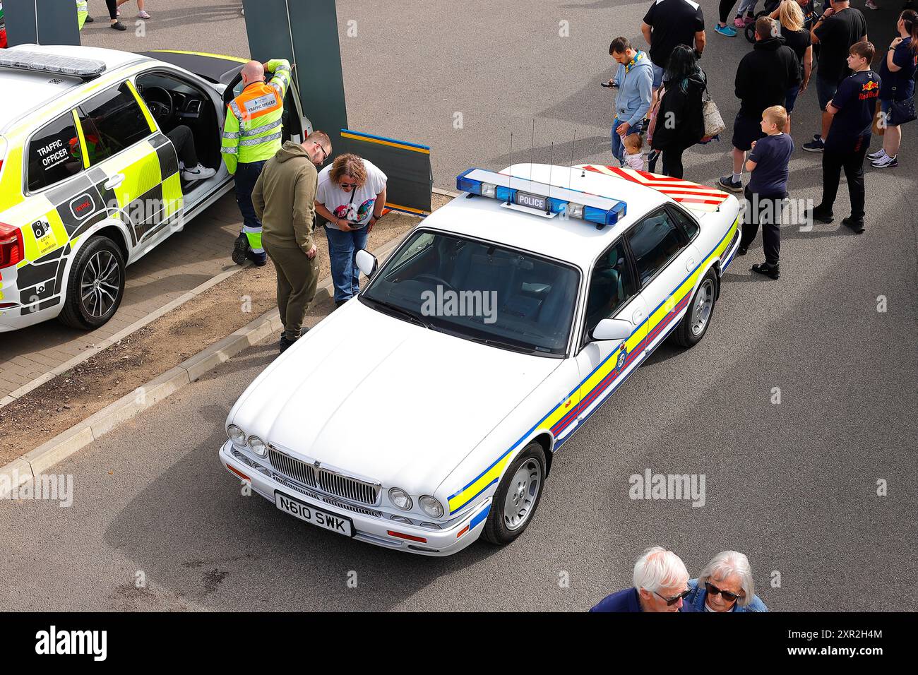 Overhead view of a classic Jaguar XJ6 Police Car at the Cops & Cars ...